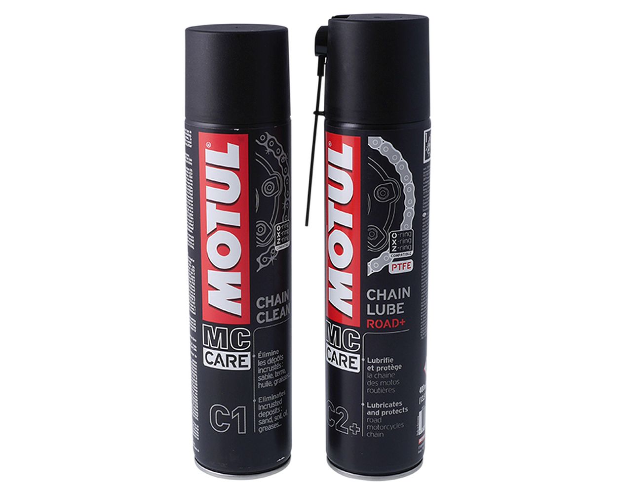 Kettenreiniger Set MOTUL C1 Chain Clean 400 ml / C2+ Chain Lu...